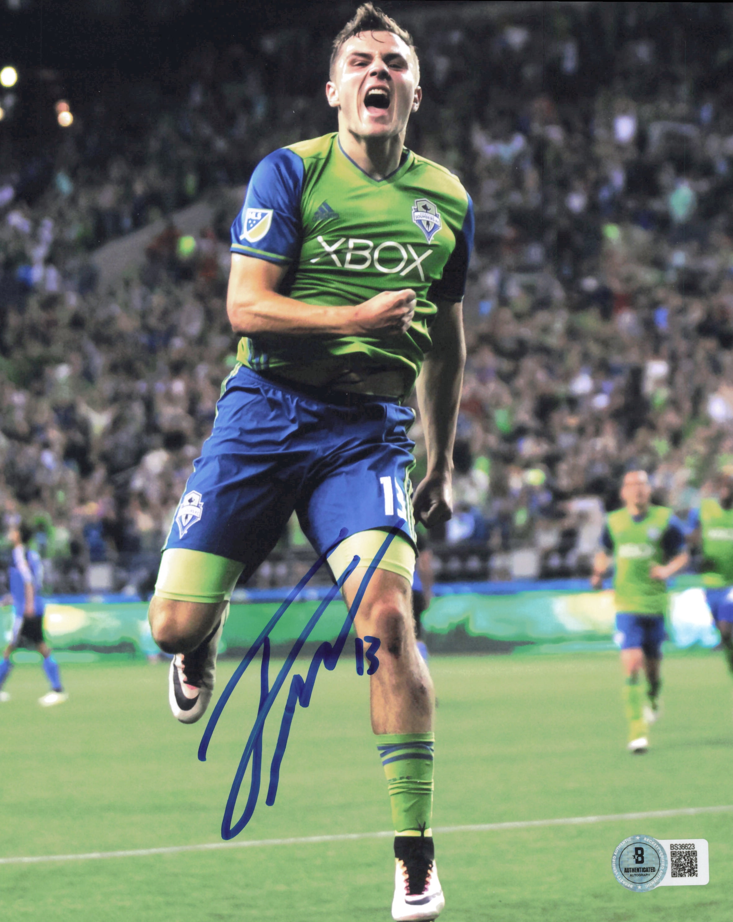 Jordan Morris Autographed 8x10 Photo Seattle Sounders Beckett BAS QR # ...