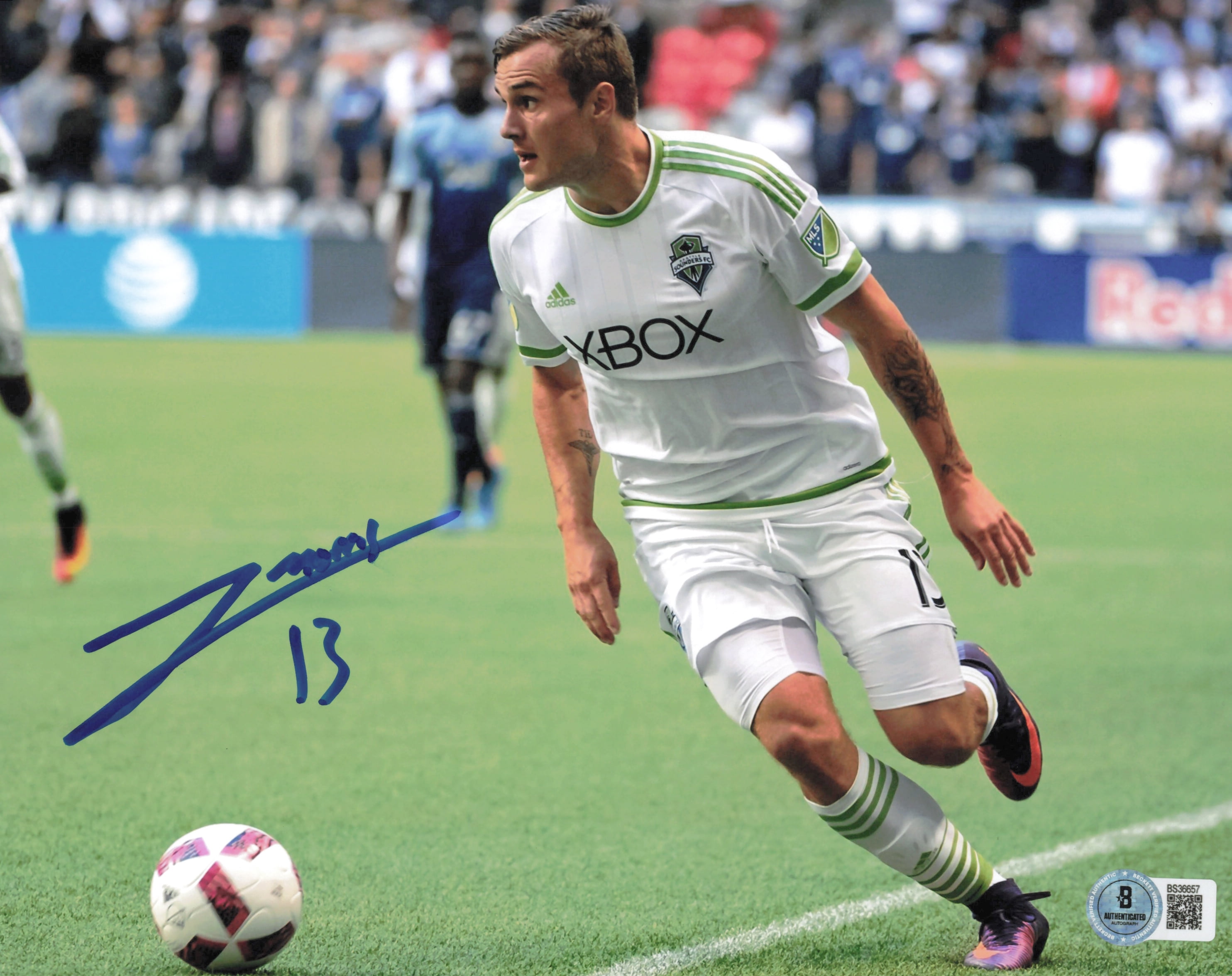 Jordan Morris Autographed 8x10 Photo Seattle Sounders Beckett BAS QR # ...