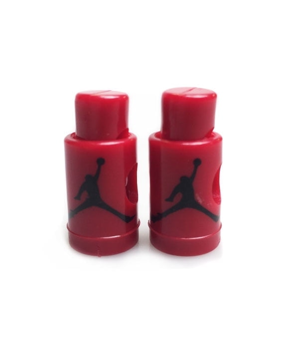 Jordan Nike Logo Air Jordan VI Lace Locks Red Base Black Jumpman- Laces ...