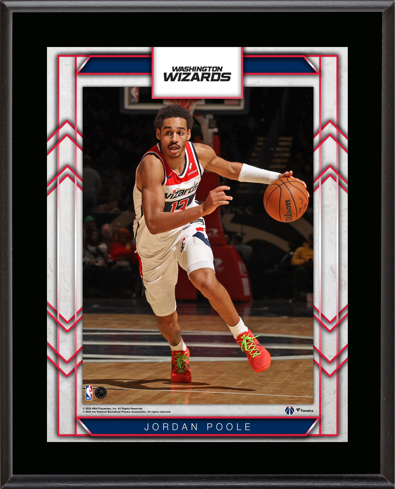 Jordan Poole Washington Wizards 10.5" x 13" Sublimated Player Plaque ...