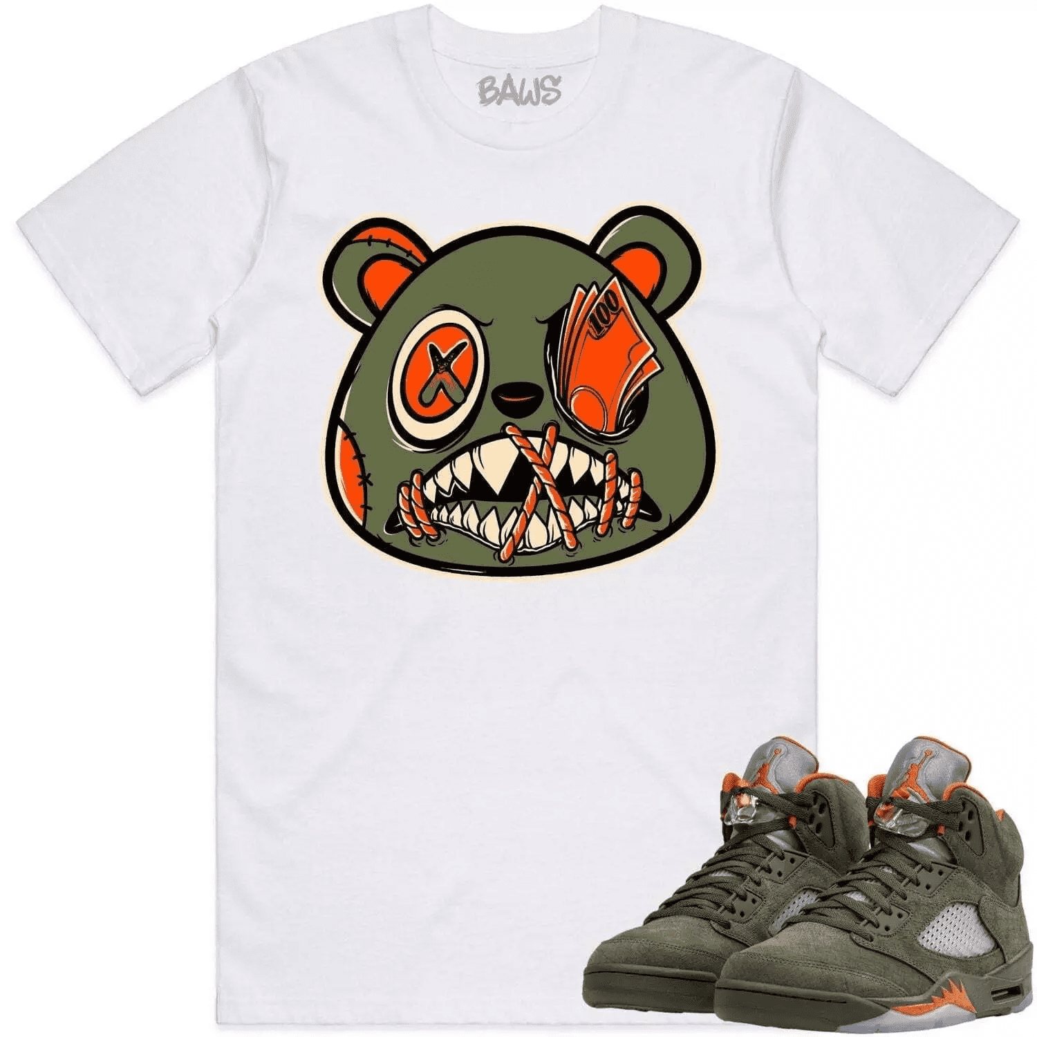 Jordan Retro 5 Olive 5s Shirt to Match - CELADON MONEY TALKS BAWS ...