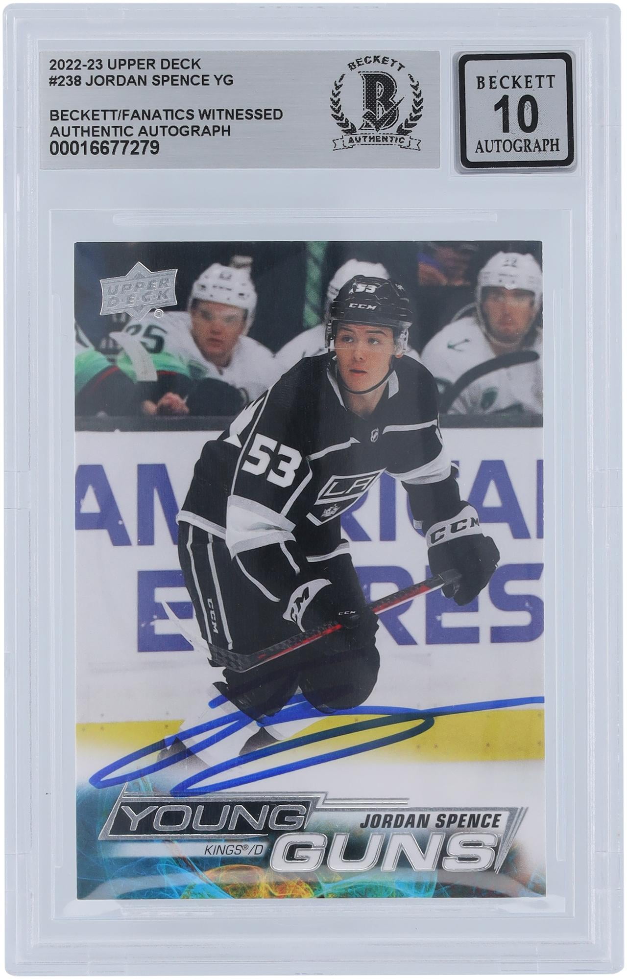 Jordan Spence Los Angeles Kings Autographed 2022-23 Upper Deck Series 1 ...
