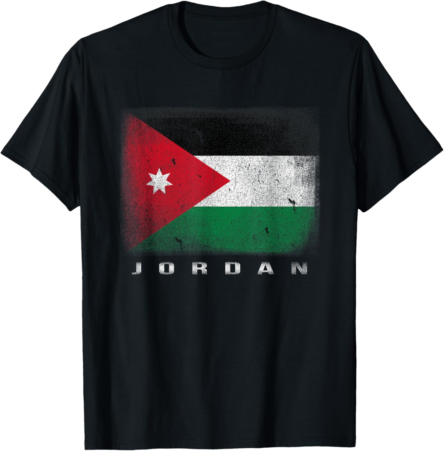 Jordan T-shirt Jordanian Vintage Retro Flag - Walmart.com