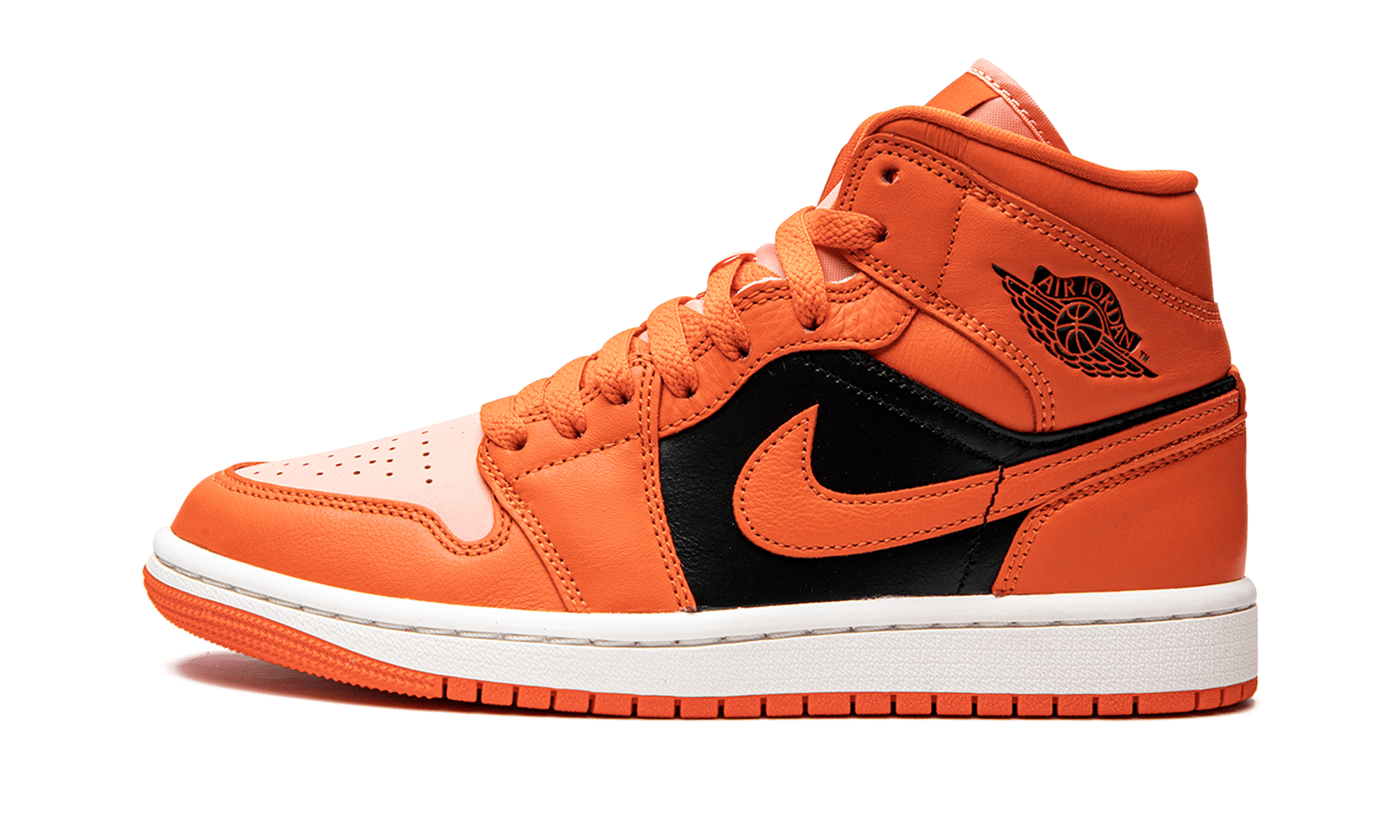Jordan WOMENS AIR JORDAN 1 MID SE Womens "Orange / Black" DM3381 600 ...