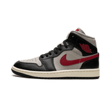 Jordan WOMENS AIR JORDAN 1 MID Womens "Black / Gym Red / College Grey ...