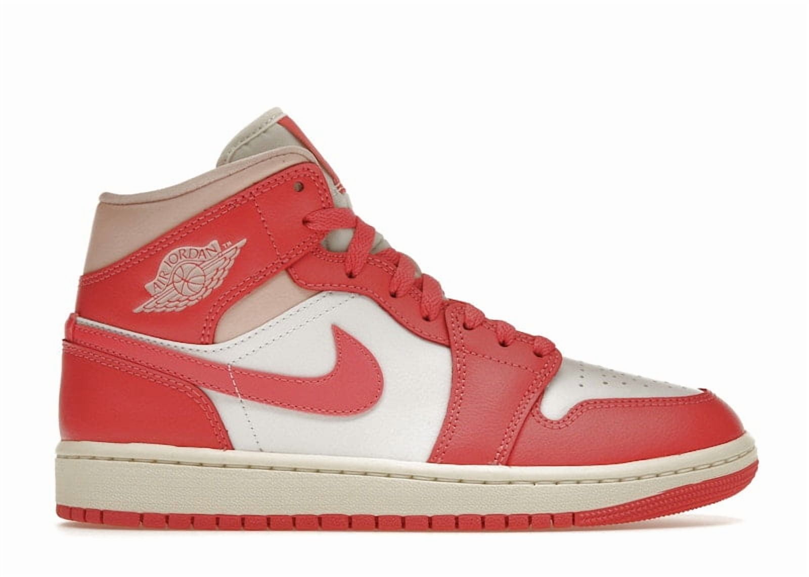 Jordan Women's 1 Mid Strawberries and Cream Basketball Shoes, from ...