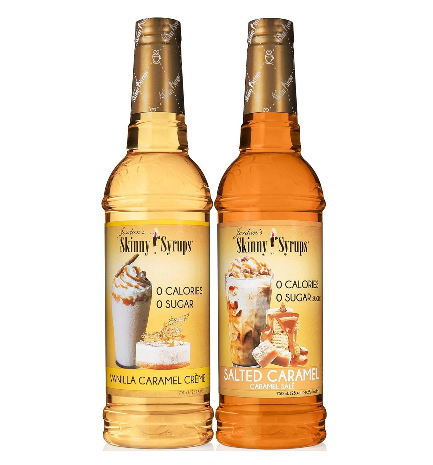 Jordan's Skinny Gourmet Syrups Vanilla Caramel Creme and Salted Caramel ...