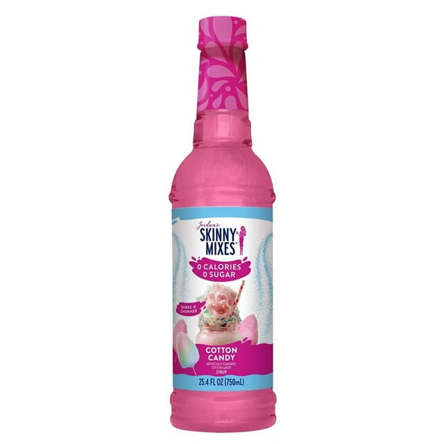 Jordan's Skinny Mixes Fantasy Collection Cotton Candy Liquid Syrup, 25. ...