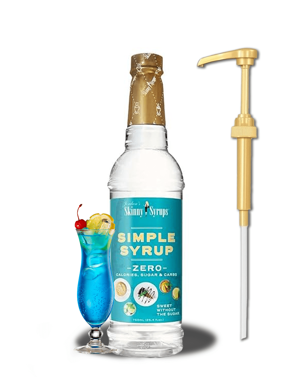 Jordan's Skinny Mixes Syrups Simple Syrup Zero Calories 750ml + Gold ...
