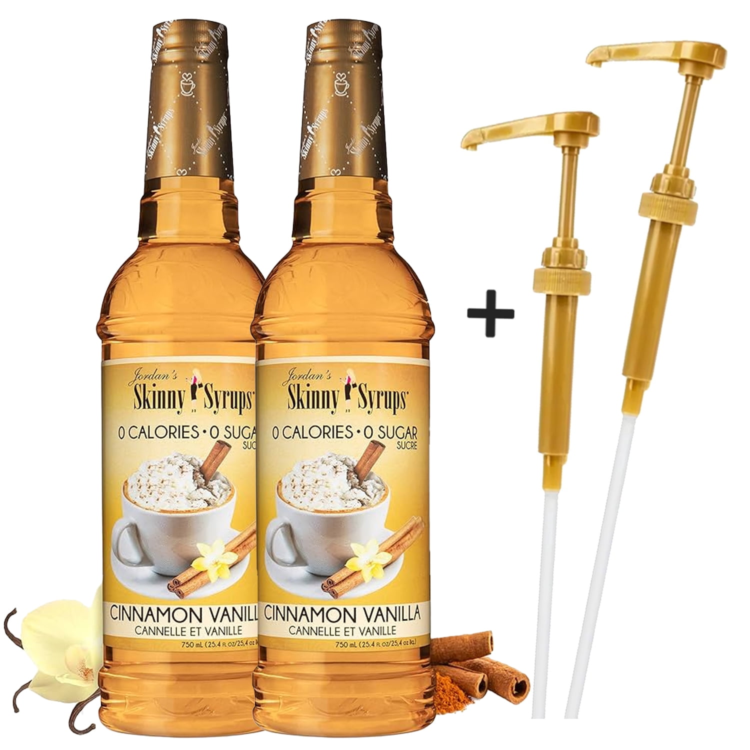 Jordan's Skinny Syrup - Cinnamon Vanilla Sugar Free, 25.4 Fl.Oz (750 ml ...