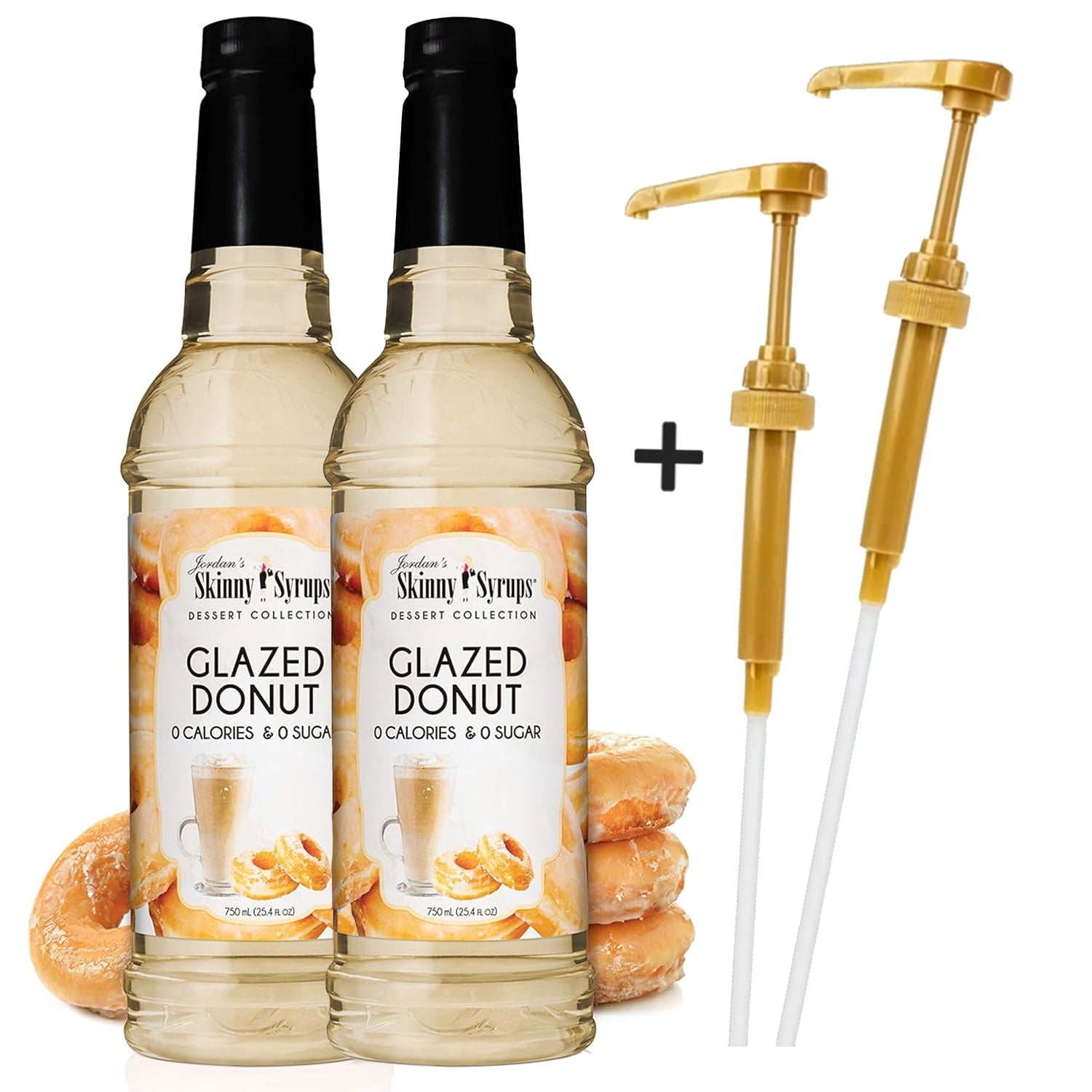 Jordan's Skinny Syrup - Glazed Donut Sugar Free, 25.4 Fl.Oz (750 ml ...