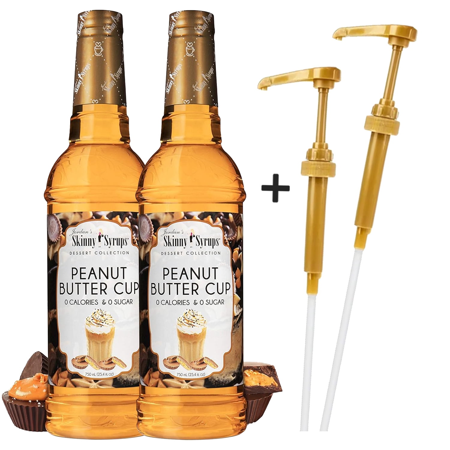 Jordan's Skinny Syrup - Peanut Butter Cup Sugar Free, 25.4 Fl.Oz (750 ...