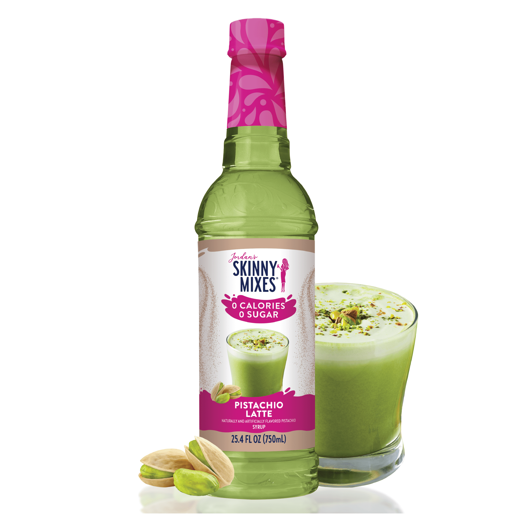 Jordan's Skinny Syrups Pistachio Latte, Sugar-Free, 750ml, 2-Pack ...