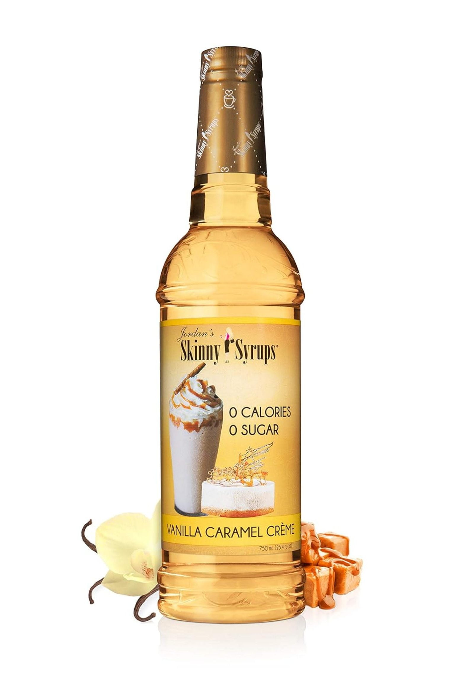 Jordan's Skinny Syrups Sugar Coffee Syrup, Vanilla Caramel Creme Flavor ...