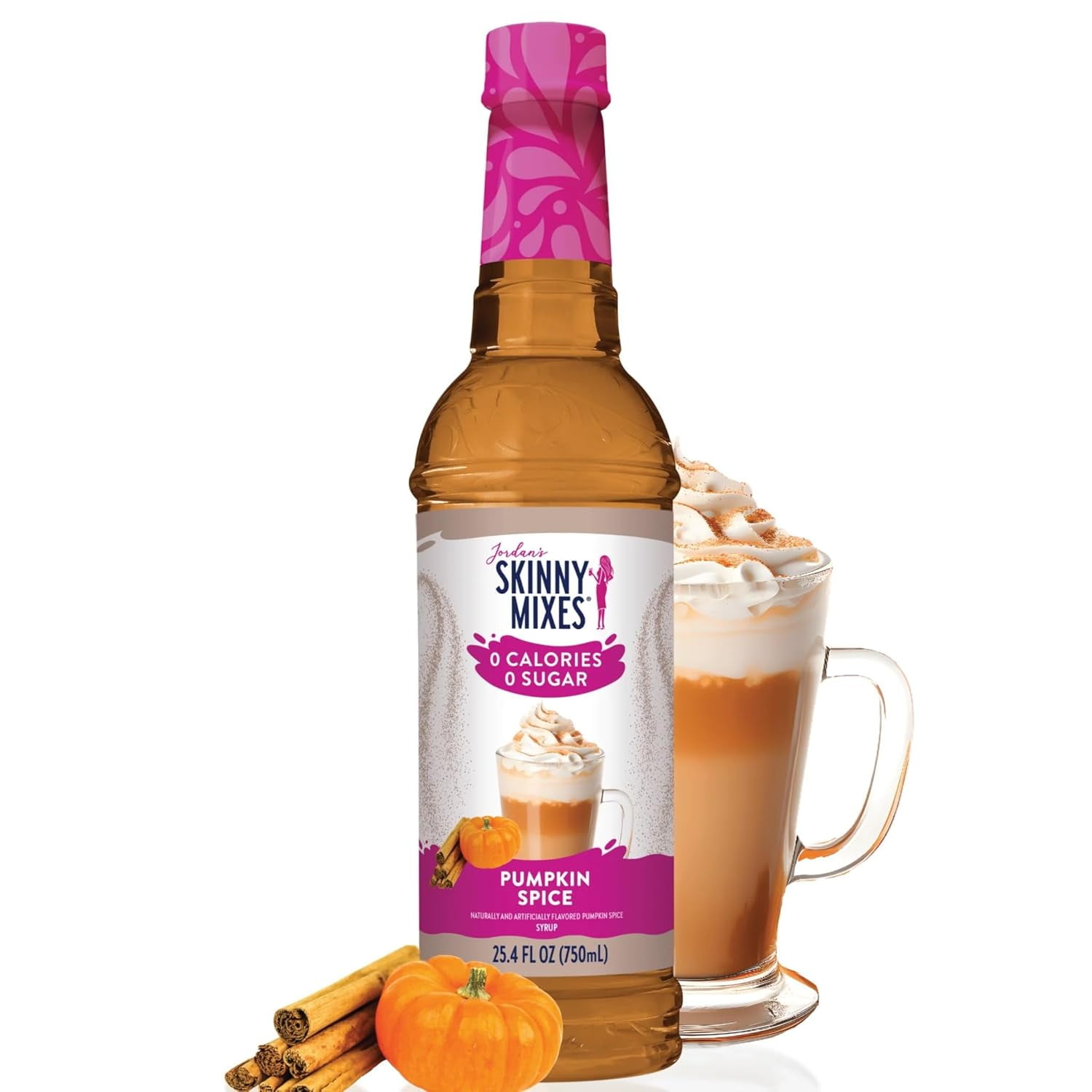 Jordan's Skinny Syrups Sugar Free Coffee Syrup, Pumpkin Spice Flavor ...