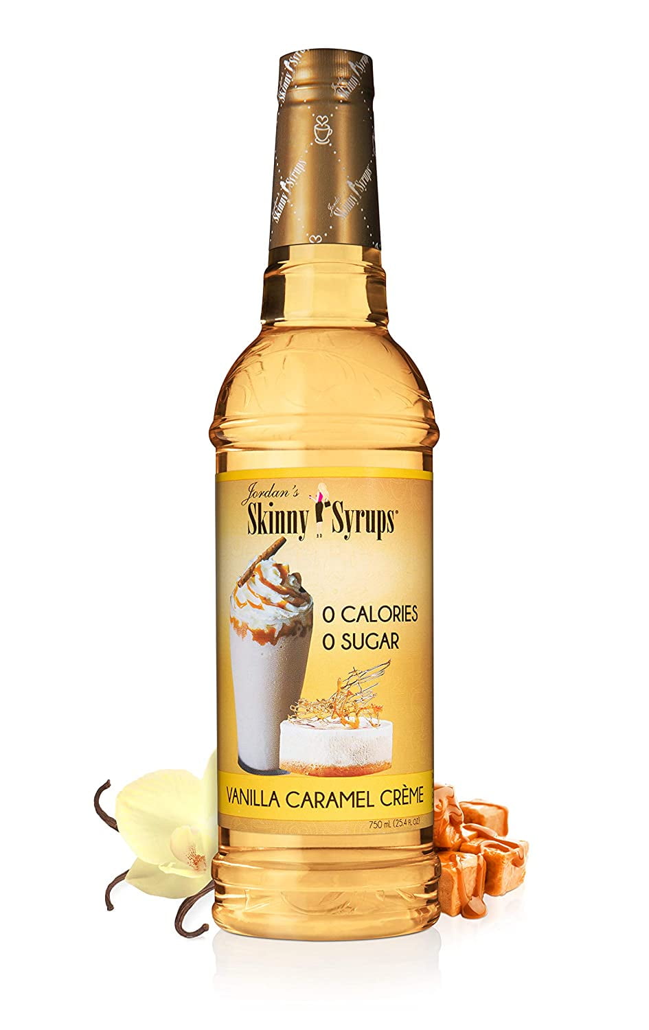 Jordan's Skinny Syrups Sugar Free Coffee Syrup, Vanilla Caramel Creme ...