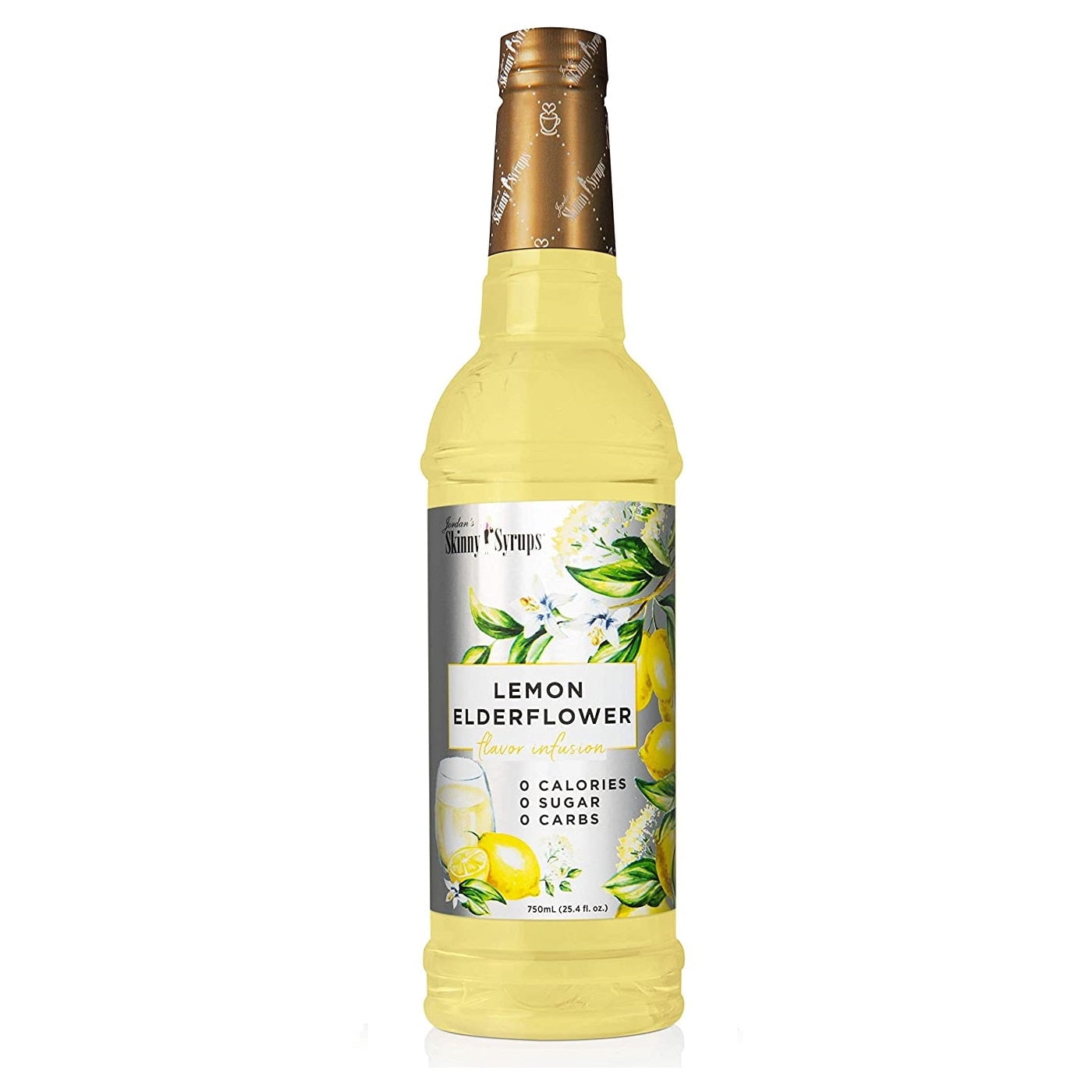 Jordan's Diet Sugar-Free Skinny Syrup, Lemon Elderflower, Zero Carbs ...