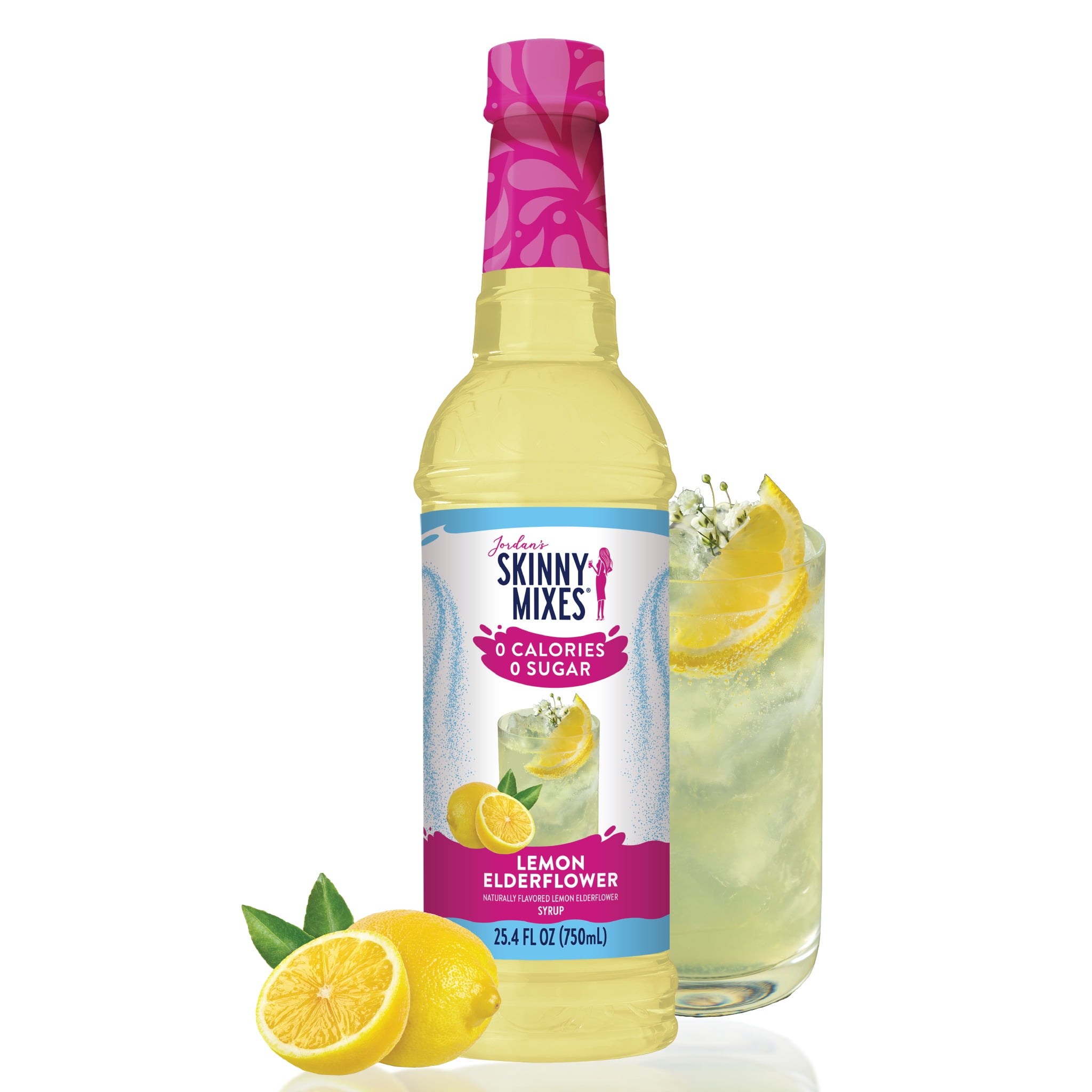 Jordan's Diet Sugar-Free Skinny Syrup, Lemon Elderflower, Zero Carbs ...