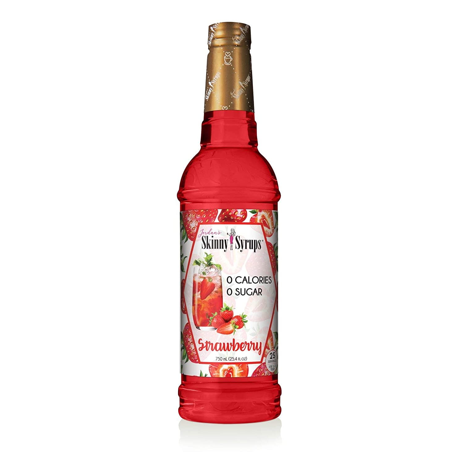 Jordan’s Sugar-Free Strawberry Skinny Syrups, Zero Calorie Flavoring ...