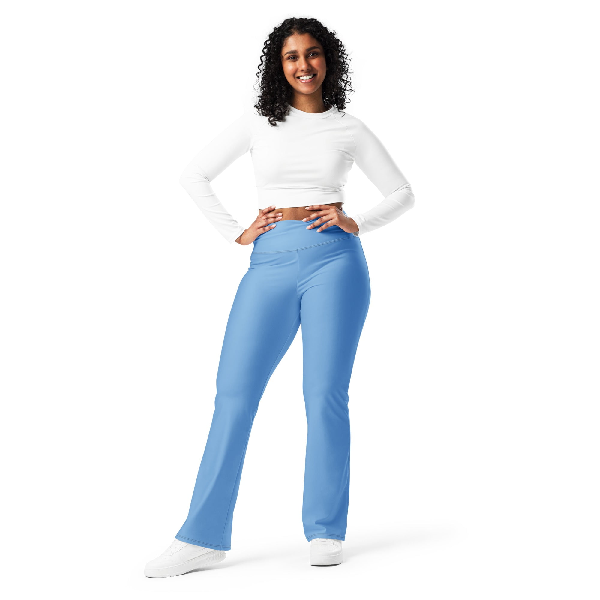 Jordy Blue Flare Leggings, Blue Flare Leggings - Walmart.com