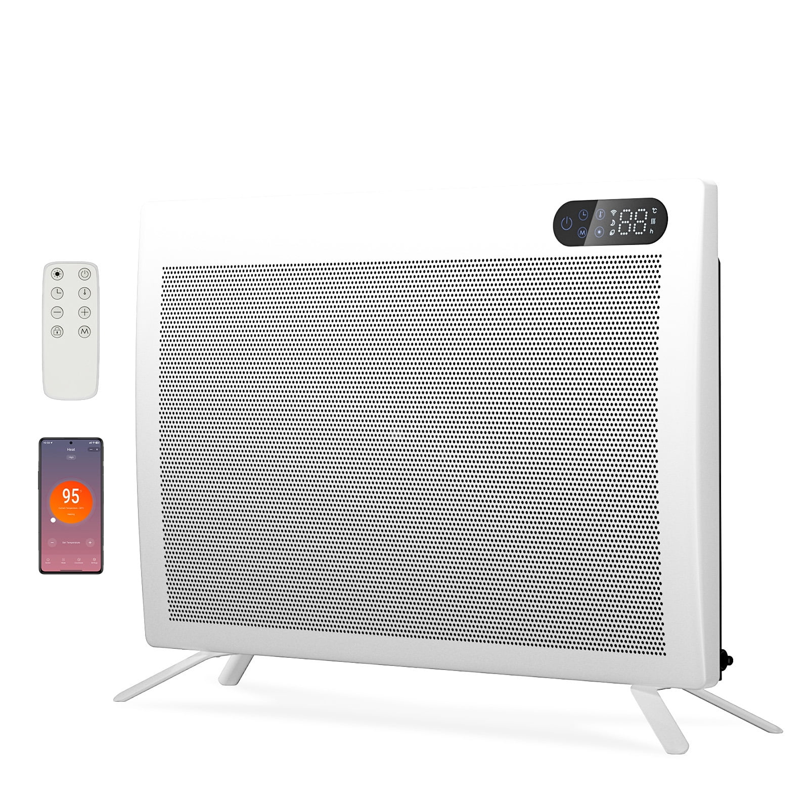 Joreek 1500W Convection Panel Heater Under Desk Freestanding Wall ...