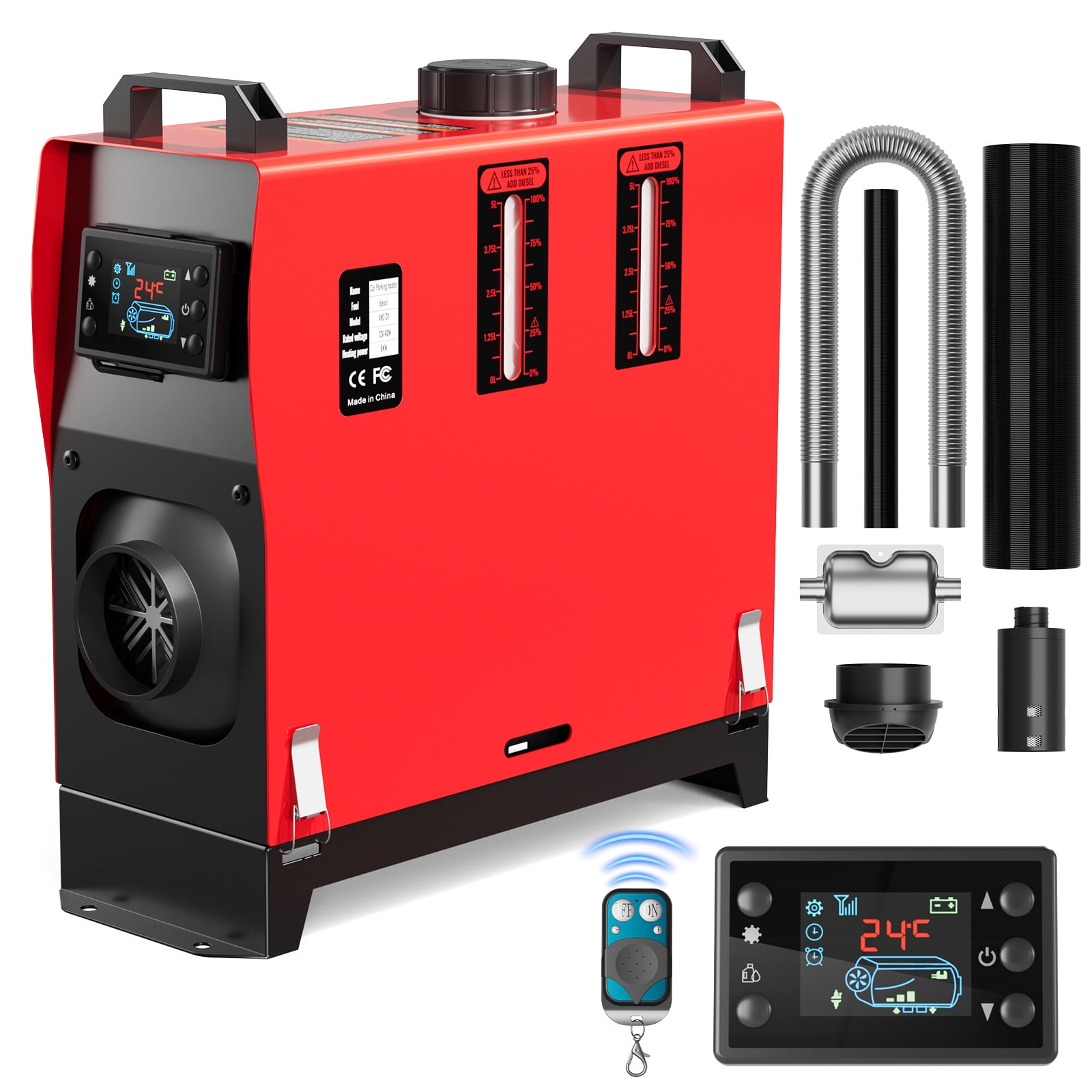 Joreek 5KW Diesel Heater 12V, Portable Parking Diesel Air Heater All-in ...