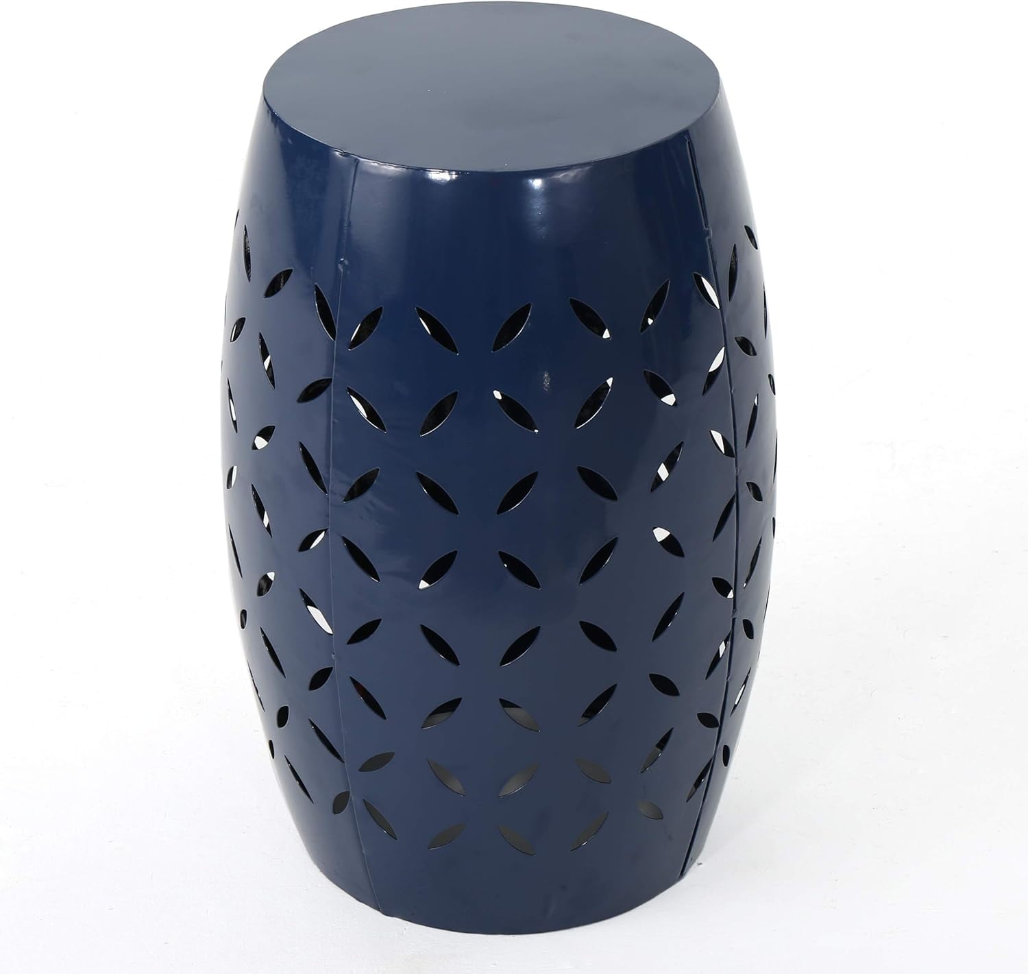 Jorell Lace Cut Iron Accent Table, Dark Blue - Walmart.com