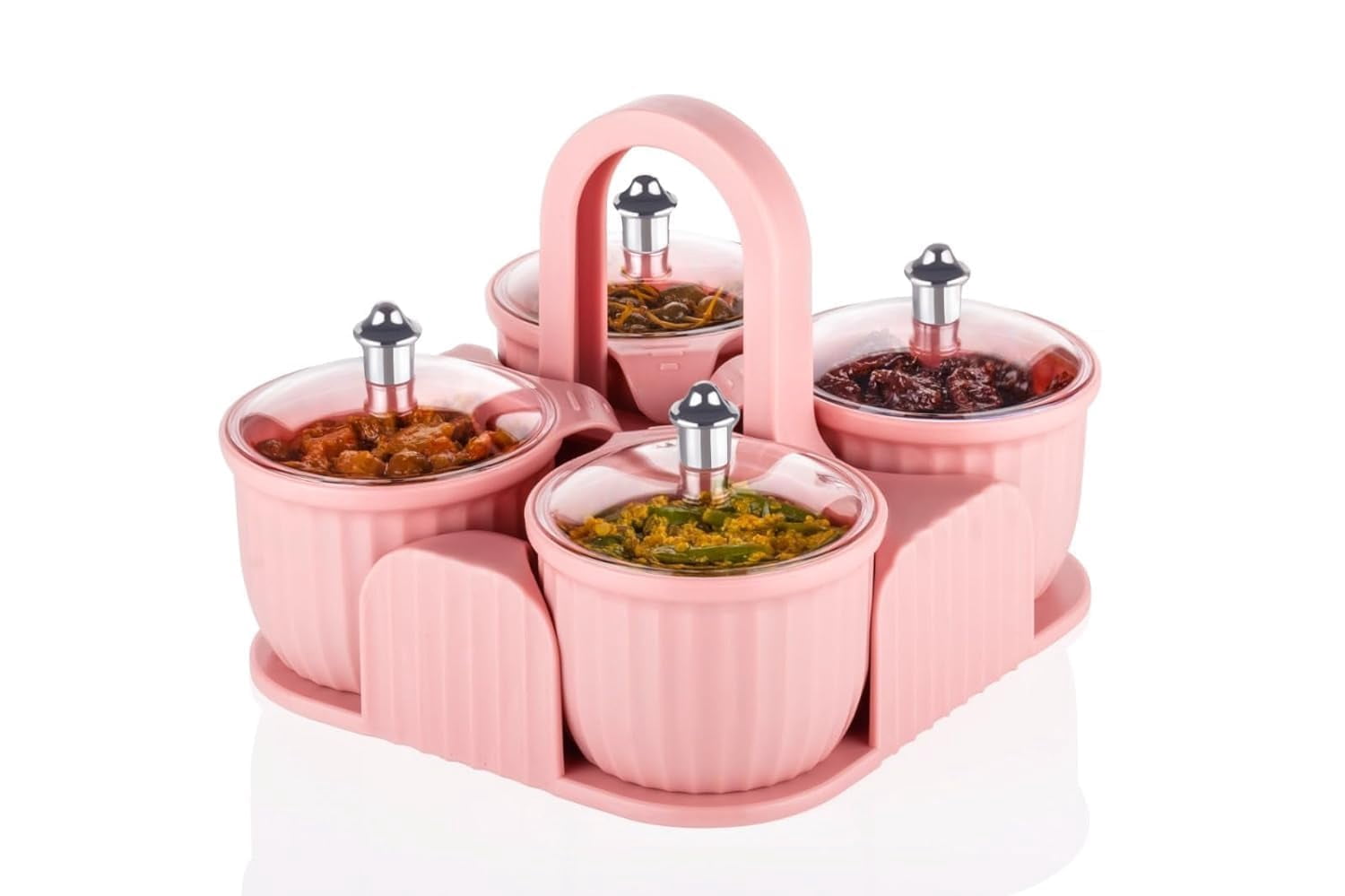 Jorex Mart Dry Fruit Box 4 pc Jar Set Aachar Pickle Container Mukhwas ...