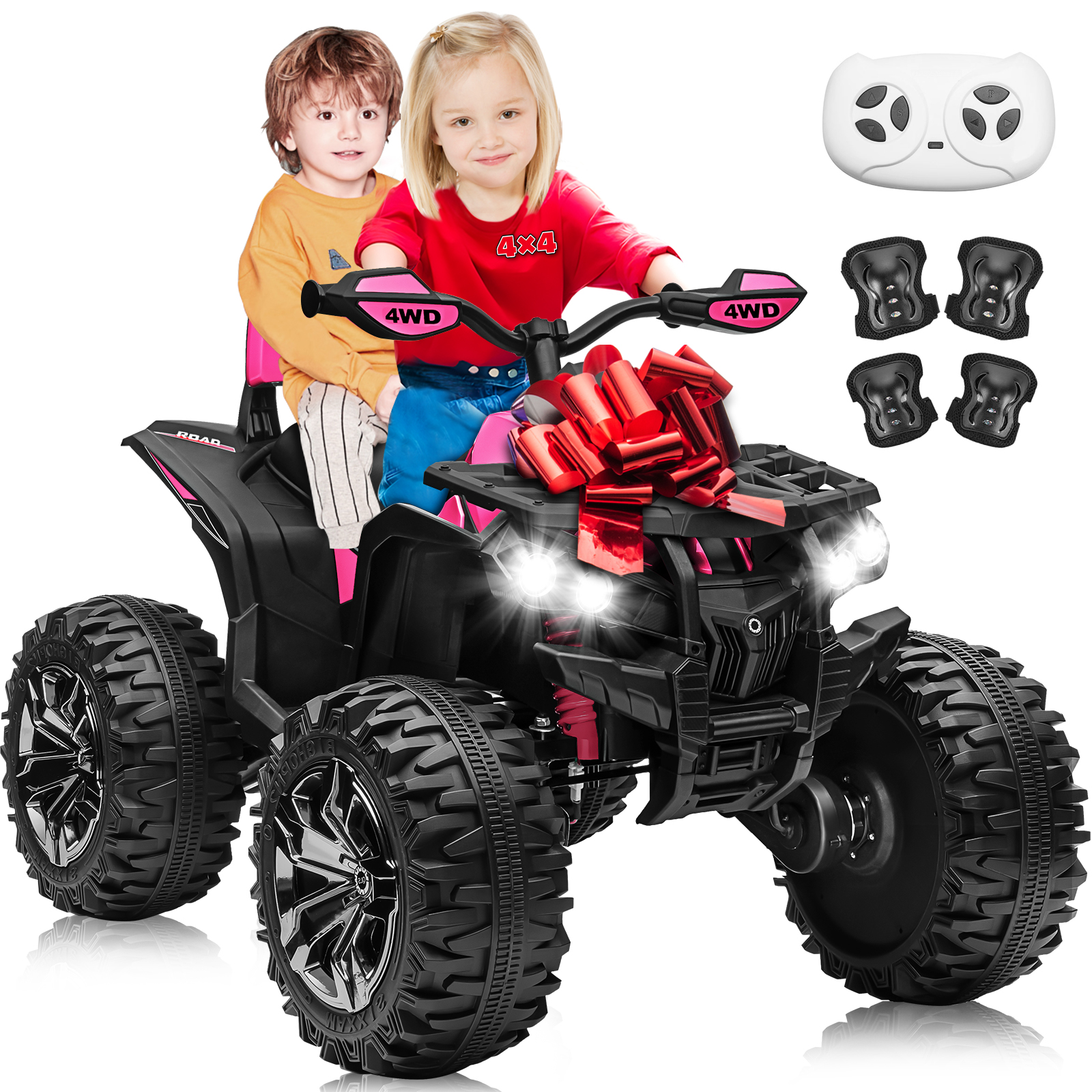 Jorfly 24V Kids ATV 4 Wheeler w/Remote Control, Power Car Wheels,7AH ...