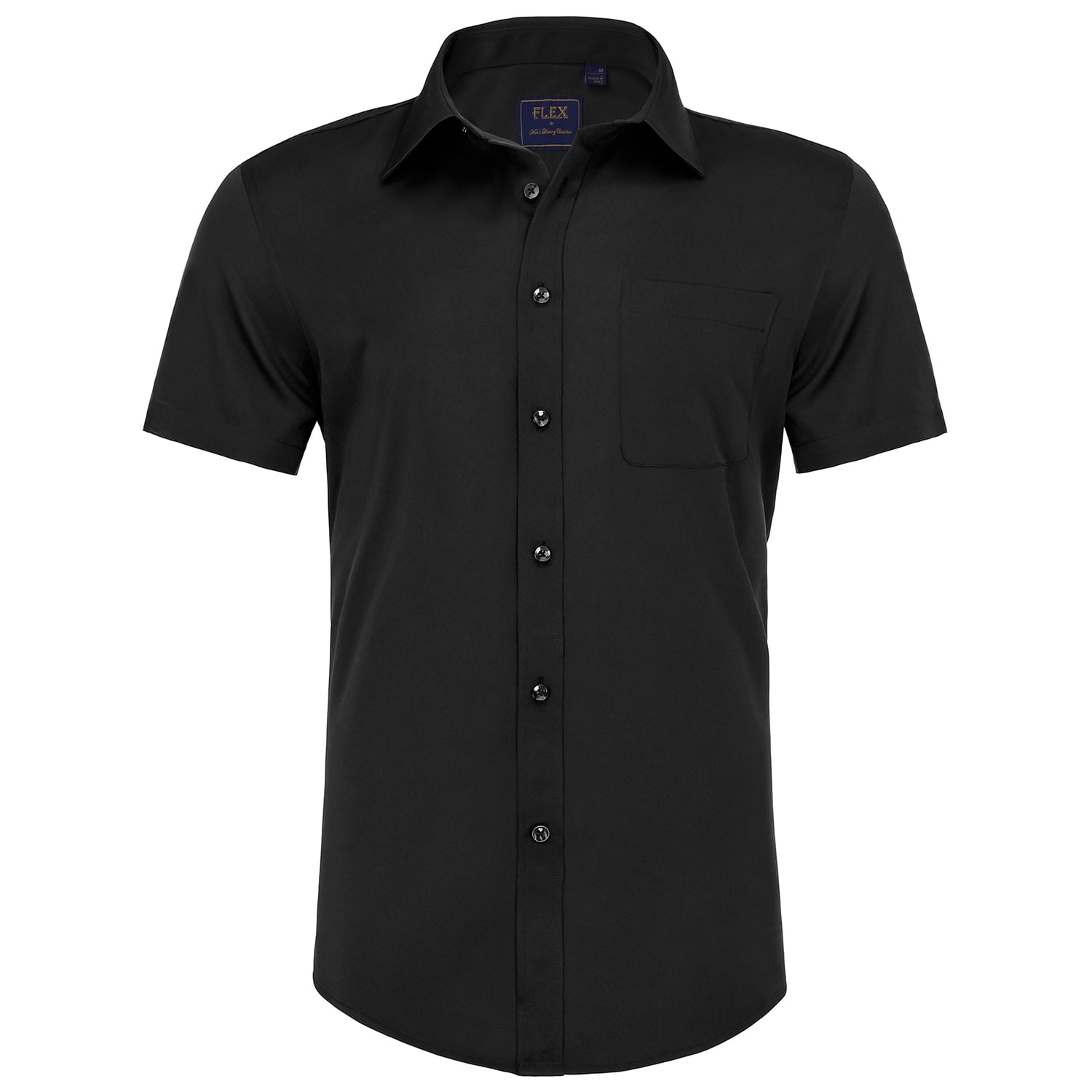 Jorlat Mens Short Sleeve Dress Shirts With Pocket Casual Button Down Wrinkle Free Shirts