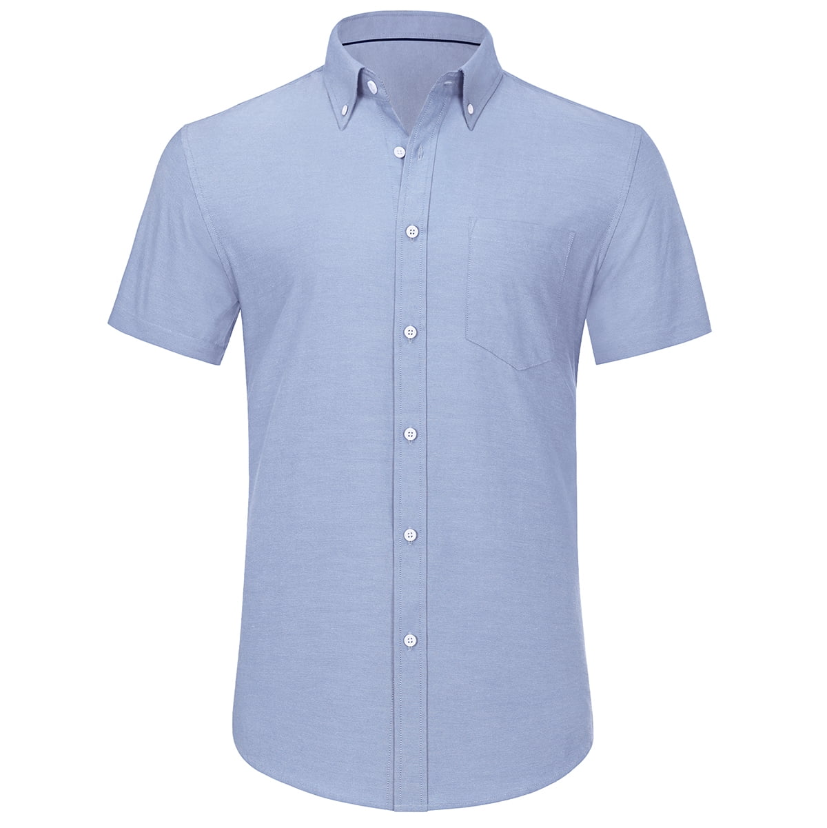 Jorlat Men's Short Sleeve Oxford Shirt, Regular Fit, 100% Cotton ...