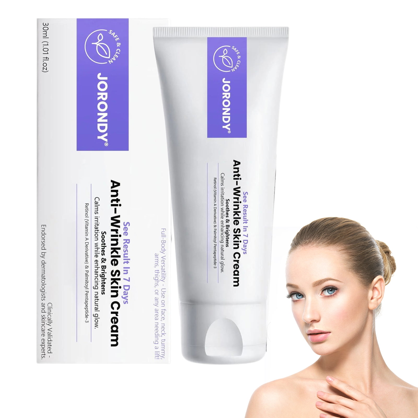 Jorondy Anti-Wrinkle Skin Cream for Remove Wrinkles, Firms Skin ...