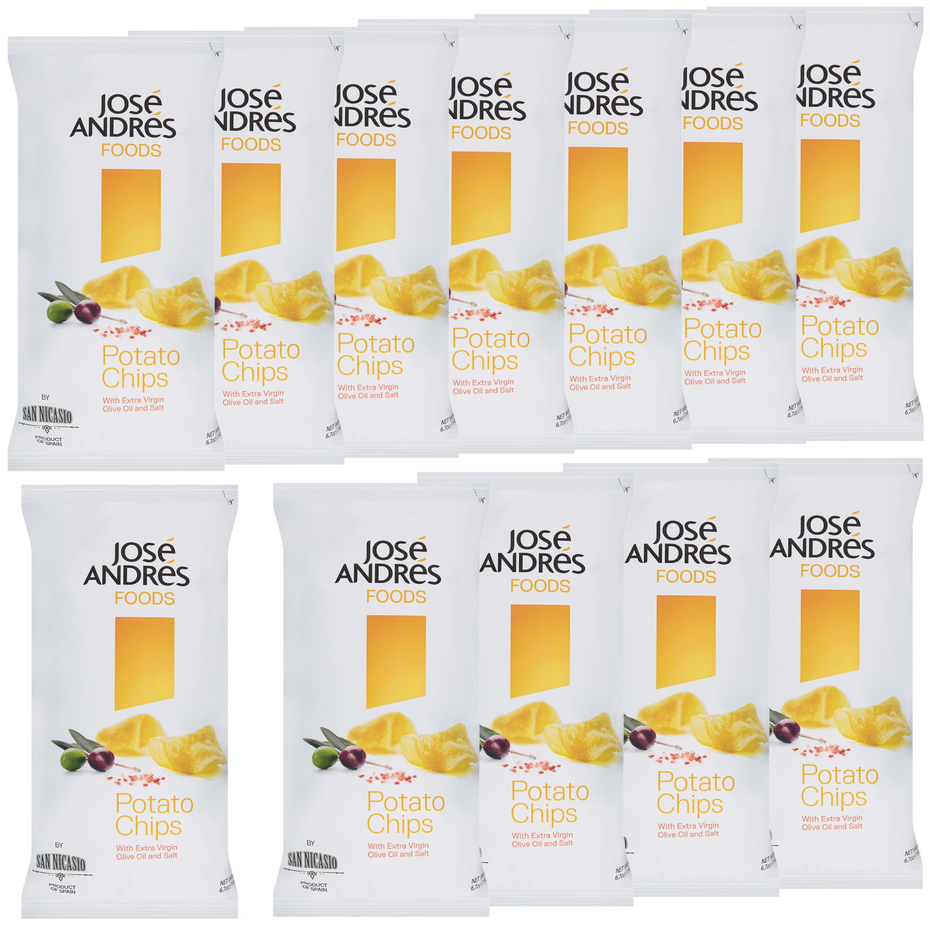 José Andrés Lightly Salted Potato Chips, Slow Cooked in Extra Virgin ...