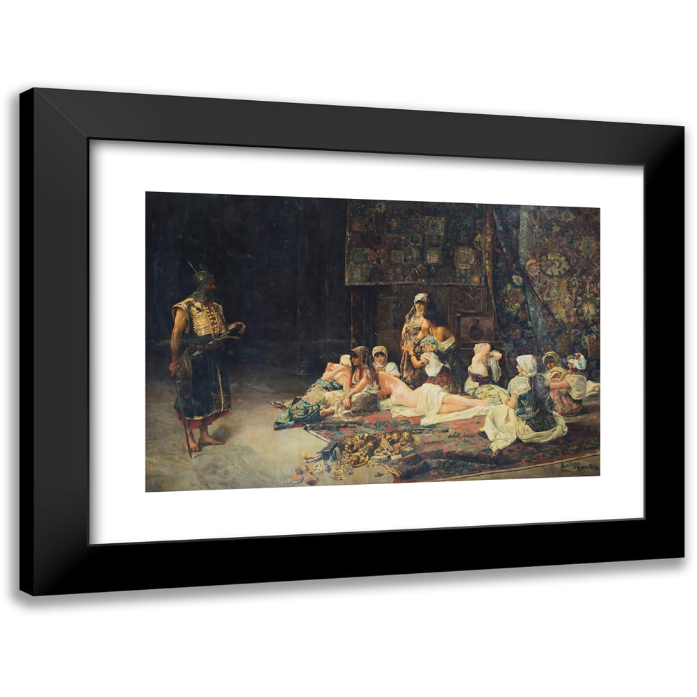 José Gallegos Y Arnosa 18x13 Black Modern Framed Museum Art Print Titled - In the Harem (1884 ...