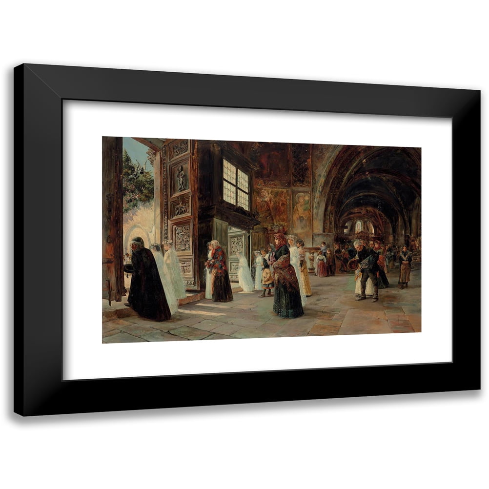 José Gallegos Y Arnosa 24x17 Black Modern Framed Museum Art Print Titled - After the Wedding ...