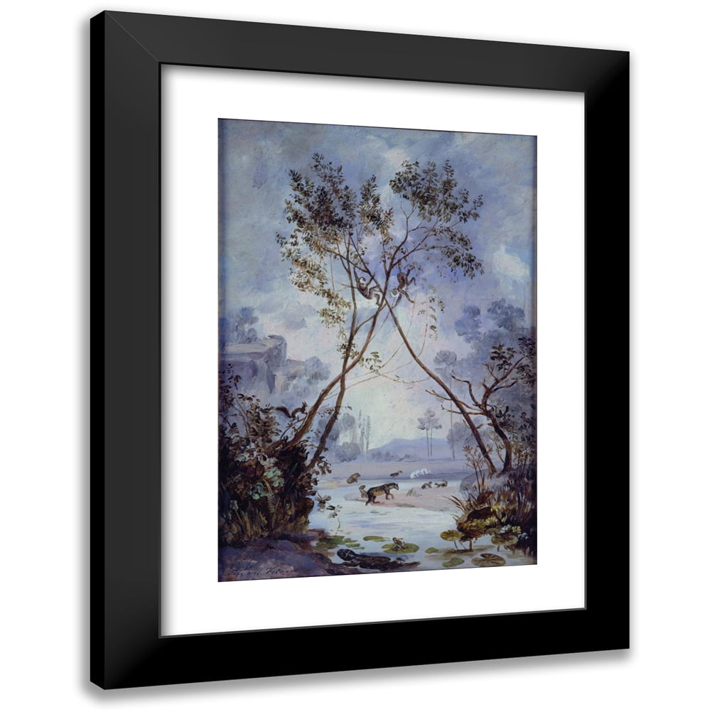 José María Velasco 13x18 Black Modern Framed Museum Art Print Titled - Flora and Fauna from the ...