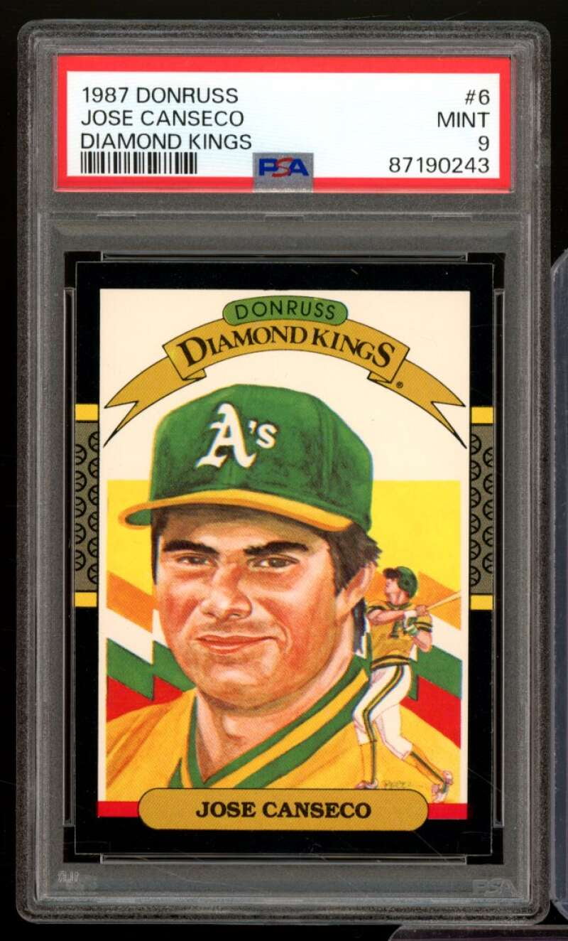 Jose Canseco Card 1987 Donruss #6 PSA 9 - Walmart.com