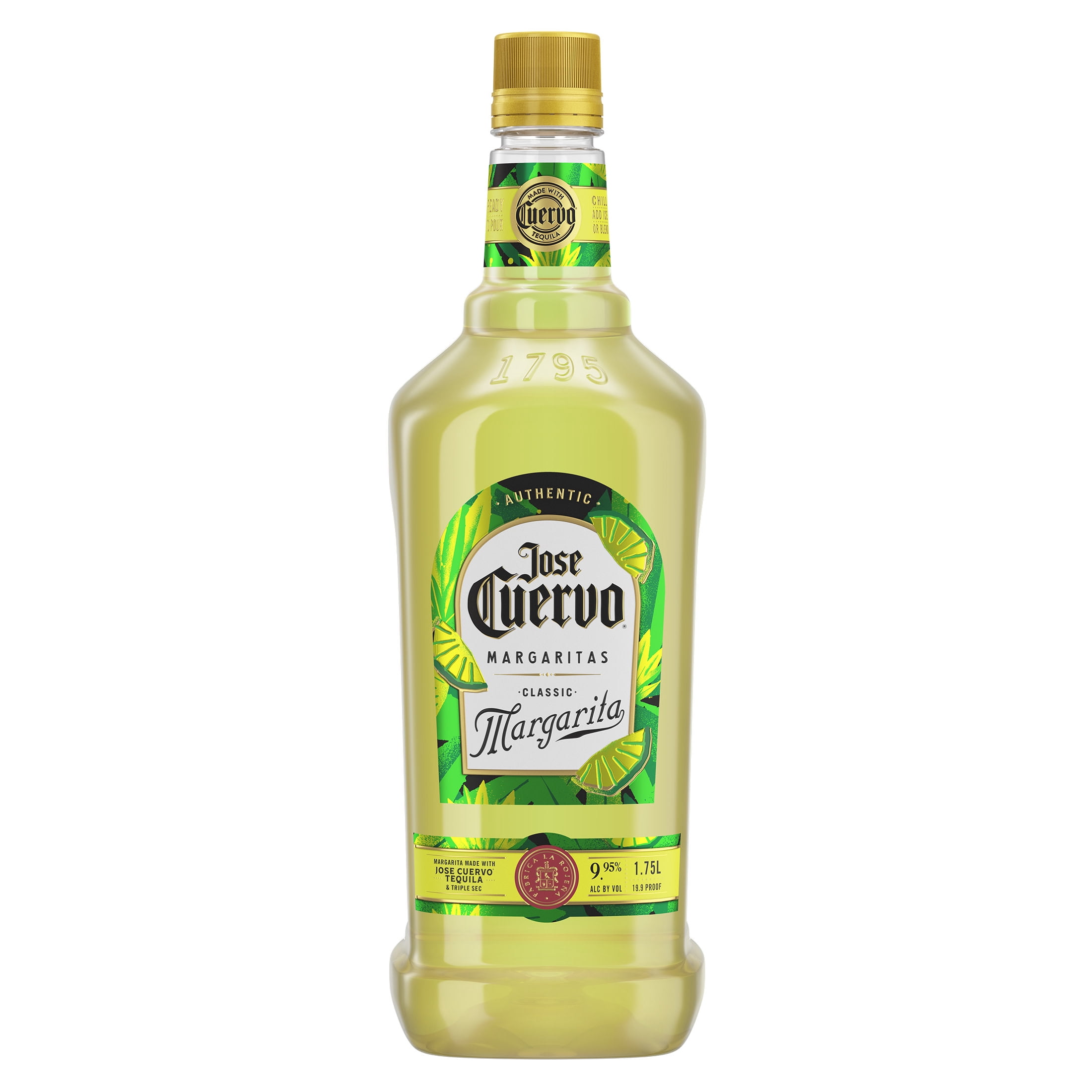 Jose Cuervo Authentic Margarita Classic Lime Cocktail, 1.75 L Plastic ...