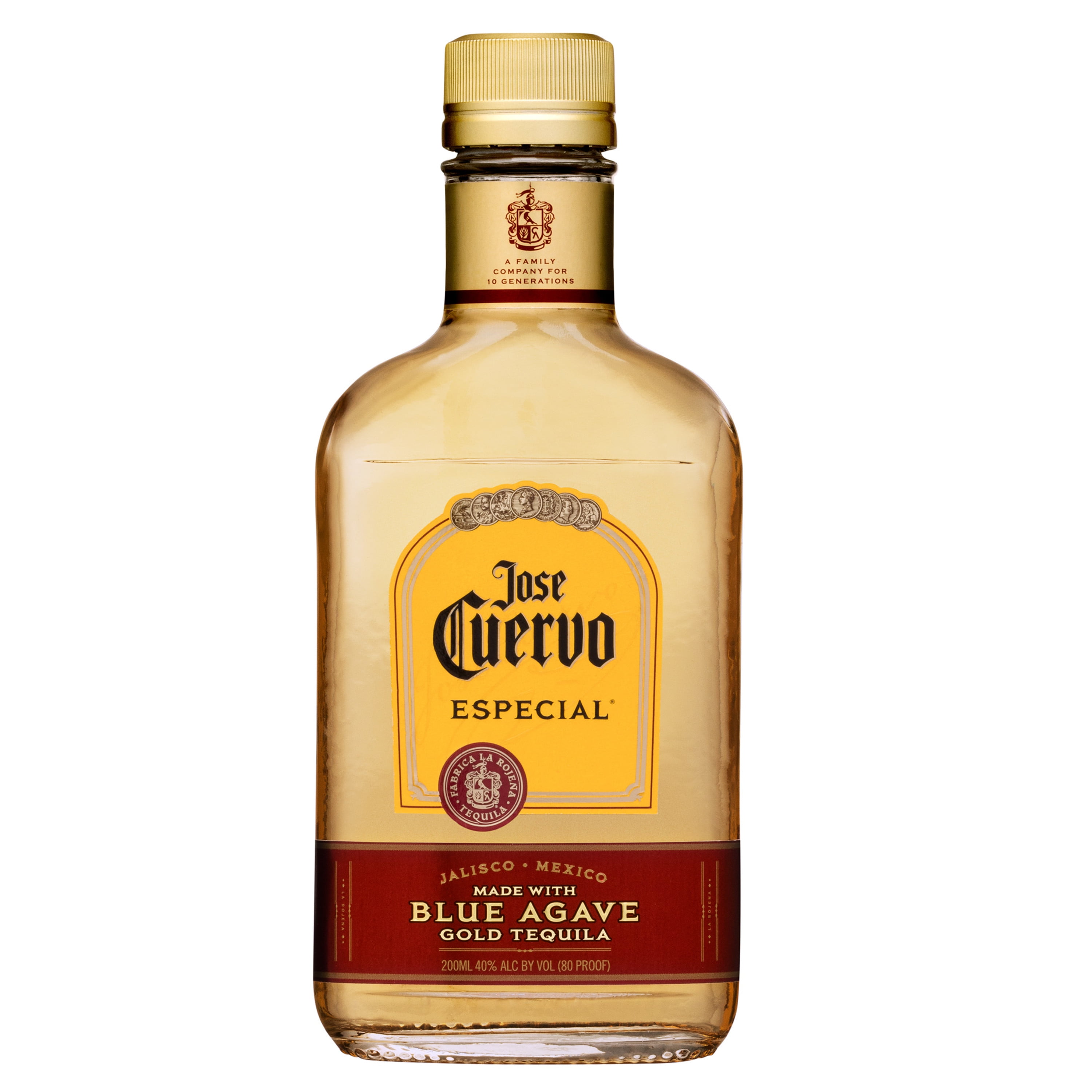 Jose Cuervo Especial Gold Tequila, 40% ABV, 80 Proof, 1 Count, 200 ml ...