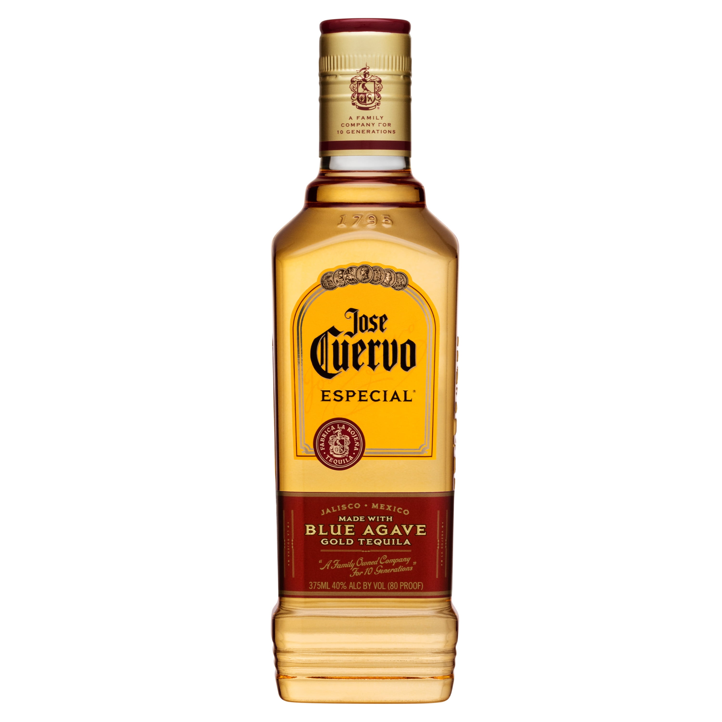 Jose Cuervo Especial Gold Tequila, 40% ABV, 80 Proof, 1 Count, 375 ml ...