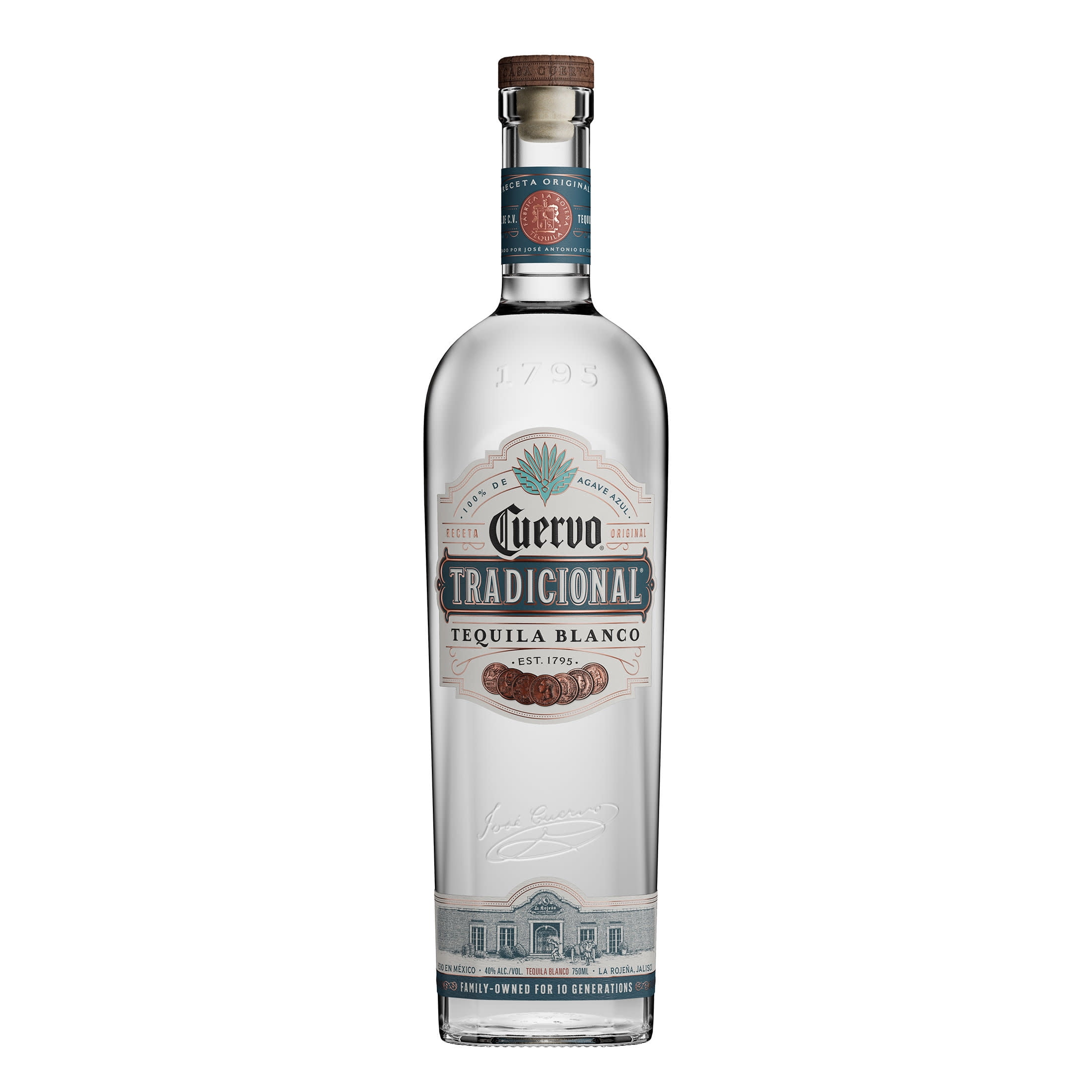 Jose Cuervo, Tequila, Blanco Blanco 750 ml Glass Bottle, 40% ABV ...