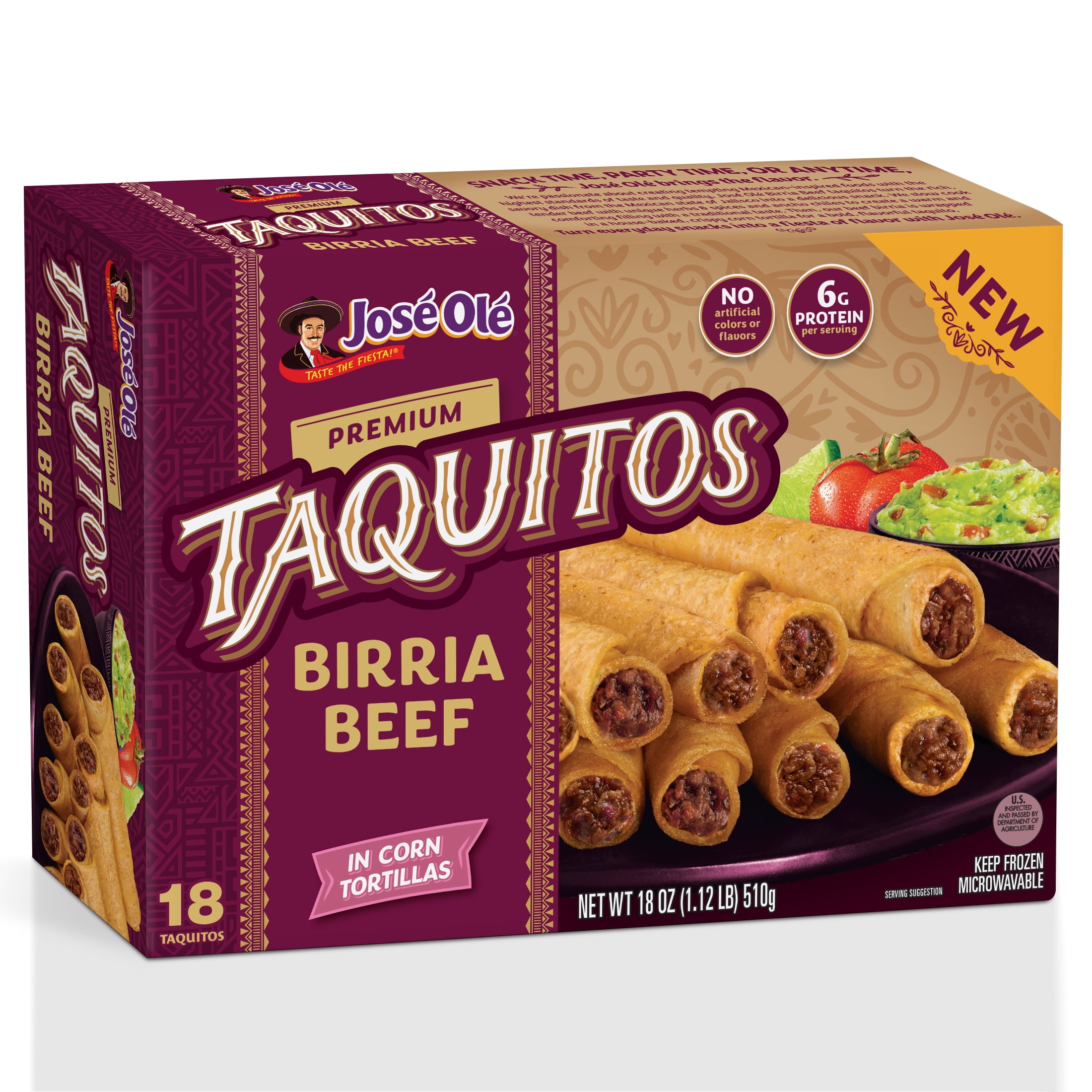 Jose Ole Birria Taquitos, Frozen Mexican Snacks - Walmart.com