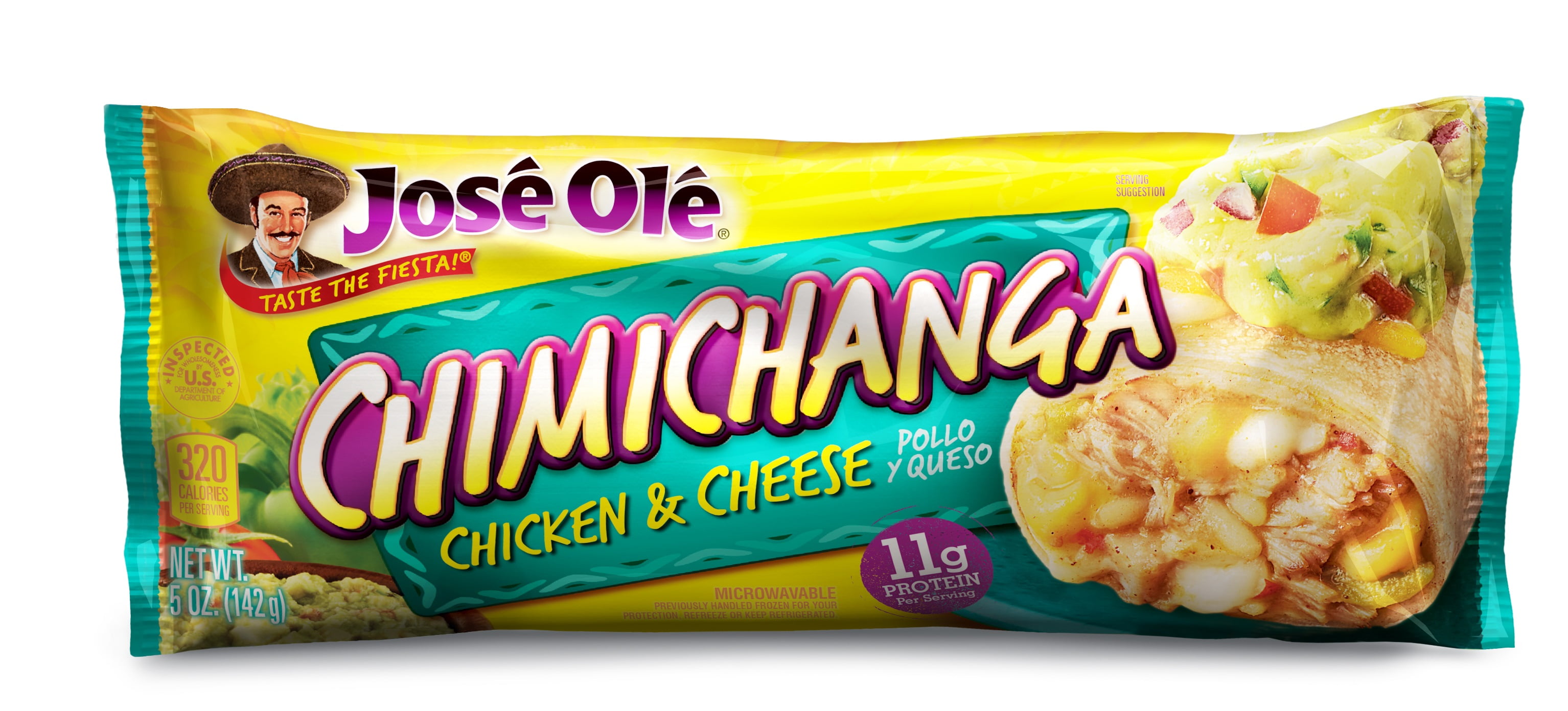Jose Ole Chicken & Cheese Chimichanga, Frozen Mexican Food, 5 oz ...