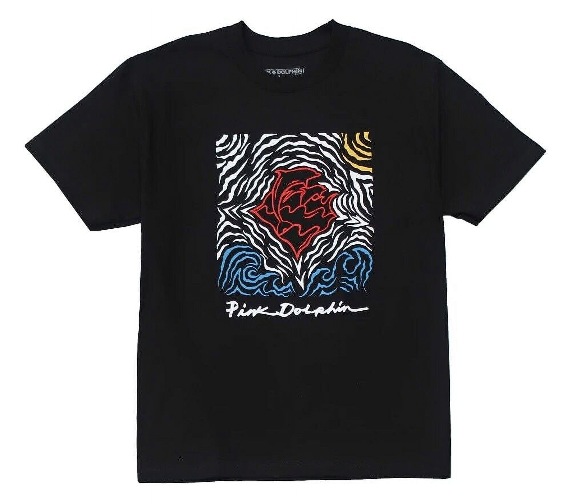 Josecarlos Pink Dolphin Men's Wave Stamp Tee T-Shirt - Black Christmas ...