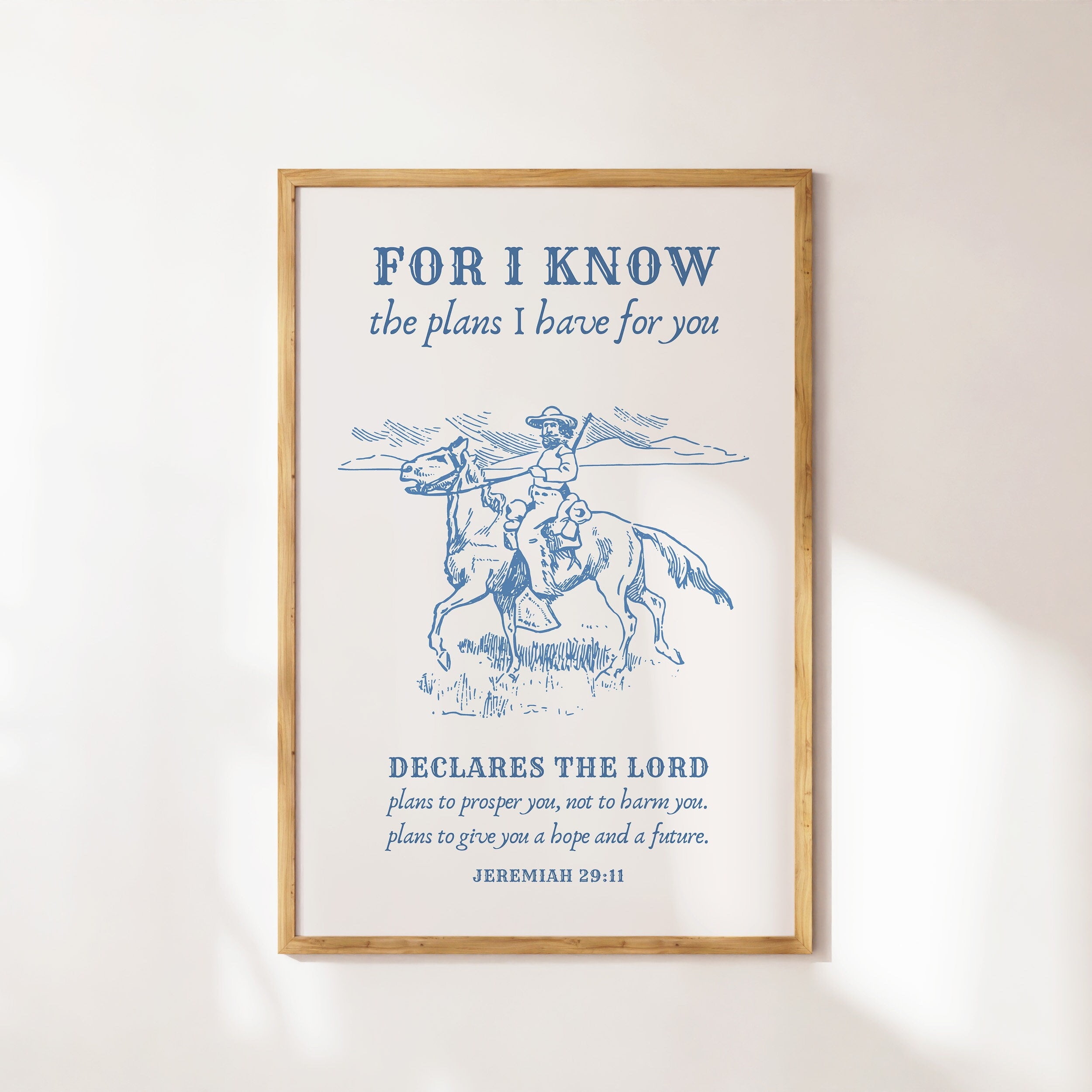 Josecarlos Poster Jeremiah 29:11 Western Vintage Cowboy Poster ...