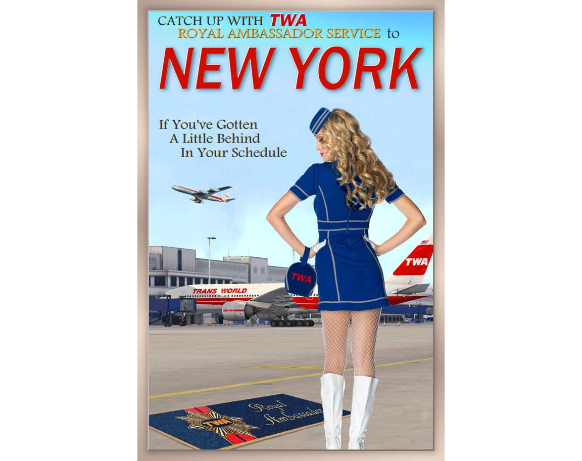 Josecarlos Poster New York Twa Trans World Airlines Boeing 777 Plane ...