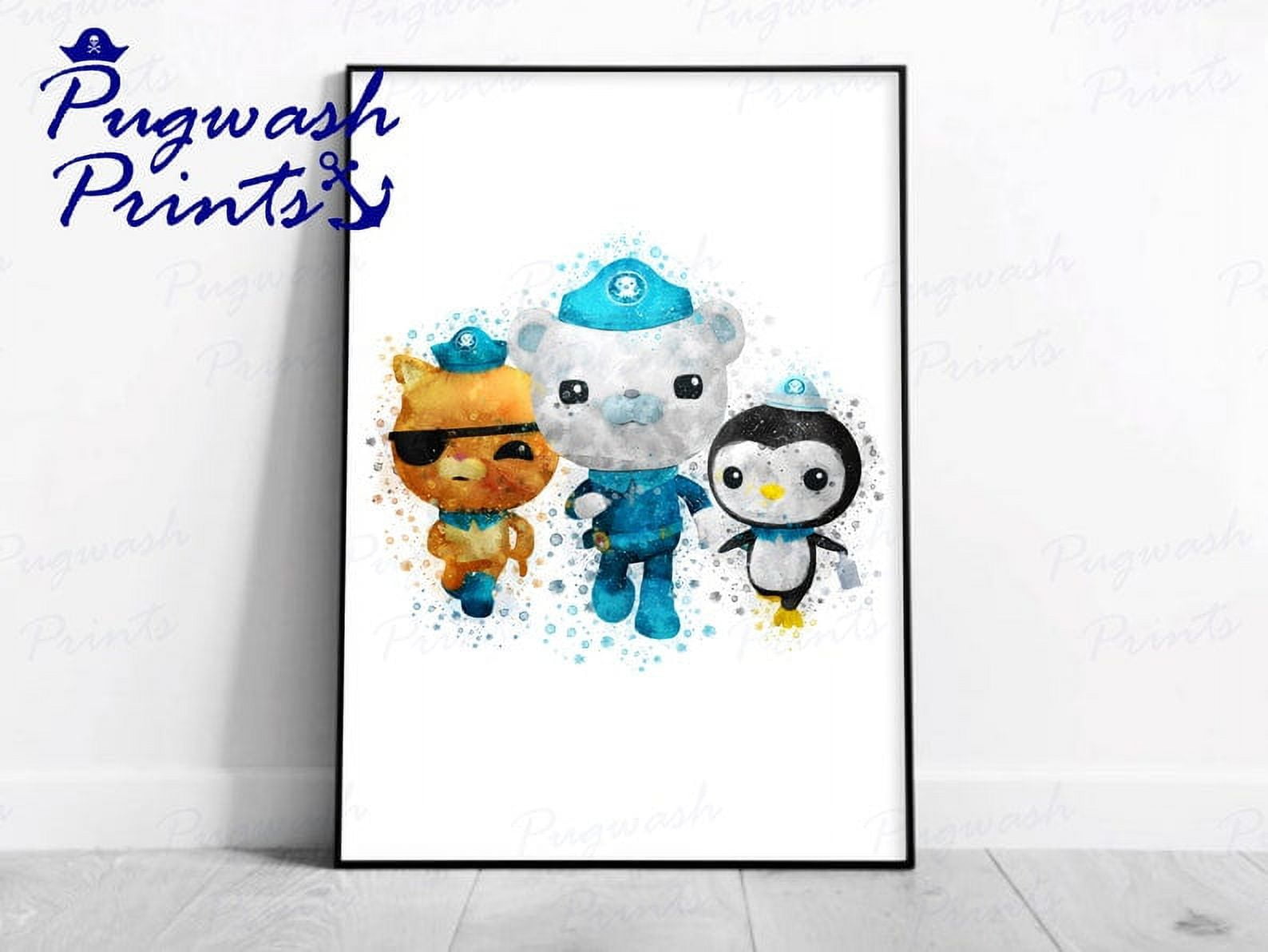 Josecarlos Poster Octonauts Print 'Octonauts Team' Watercolour Splash ...