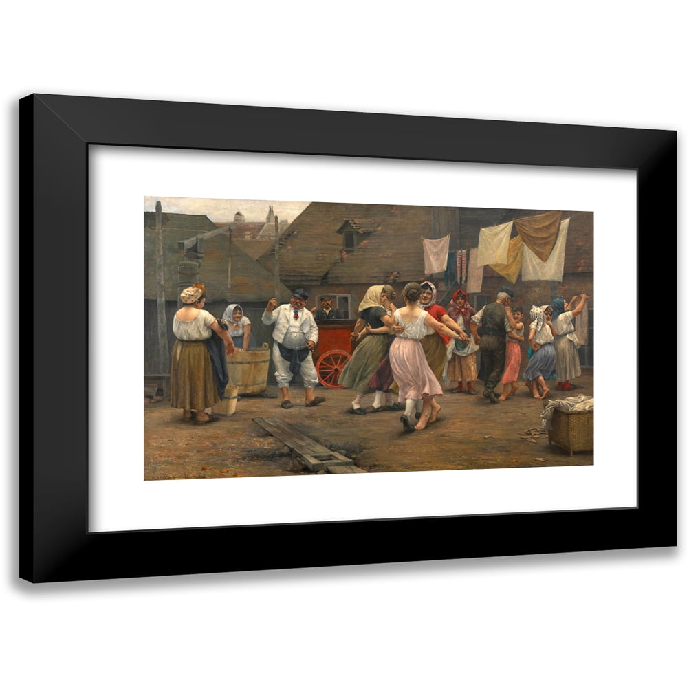 Josef Engelhart 24x17 Black Modern Framed Museum Art Print Titled - A ...