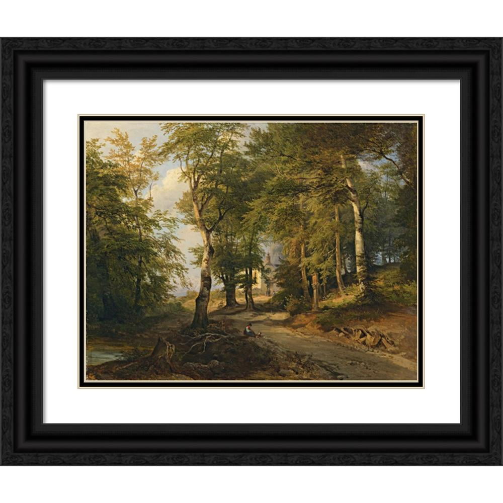 Josef Höger 14x12 Black Ornate Wood Framed Double Matted Museum Art ...