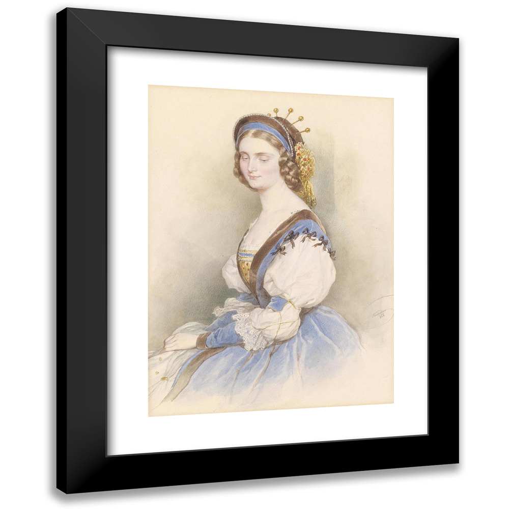 Josef Kriehuber 11x14 Black Modern Framed Museum Art Print Titled ...